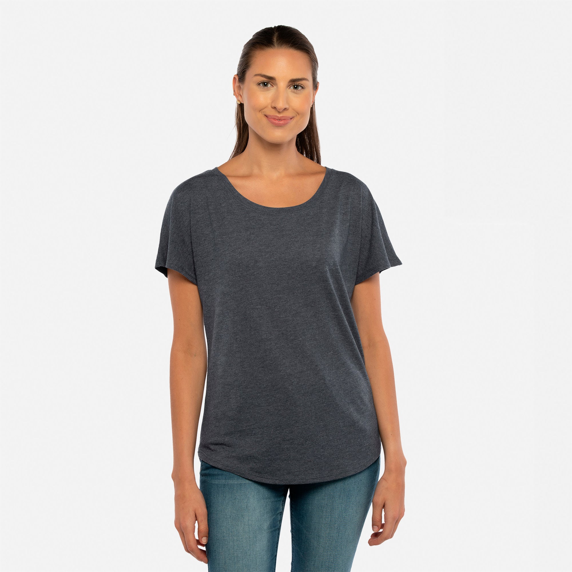 6760 Women's Tri-Blend Dolman T-Shirt Vintage Navy | Next Level Apparel