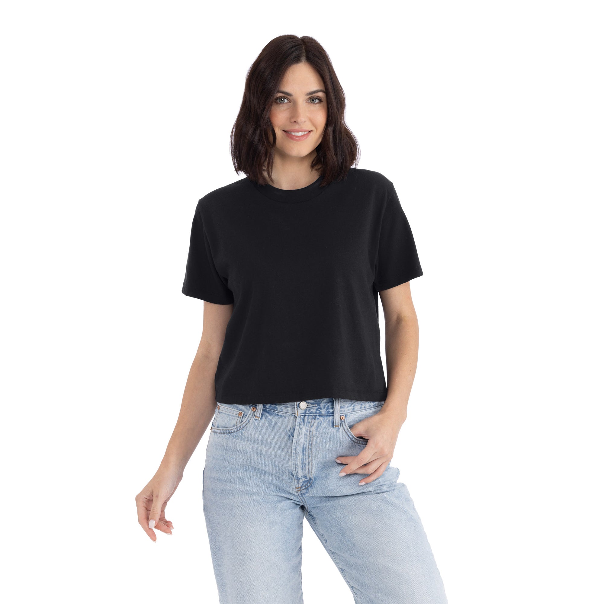 Heavyweight High Boxy T-Shirt - Black | 7610 | Next Level Apparel