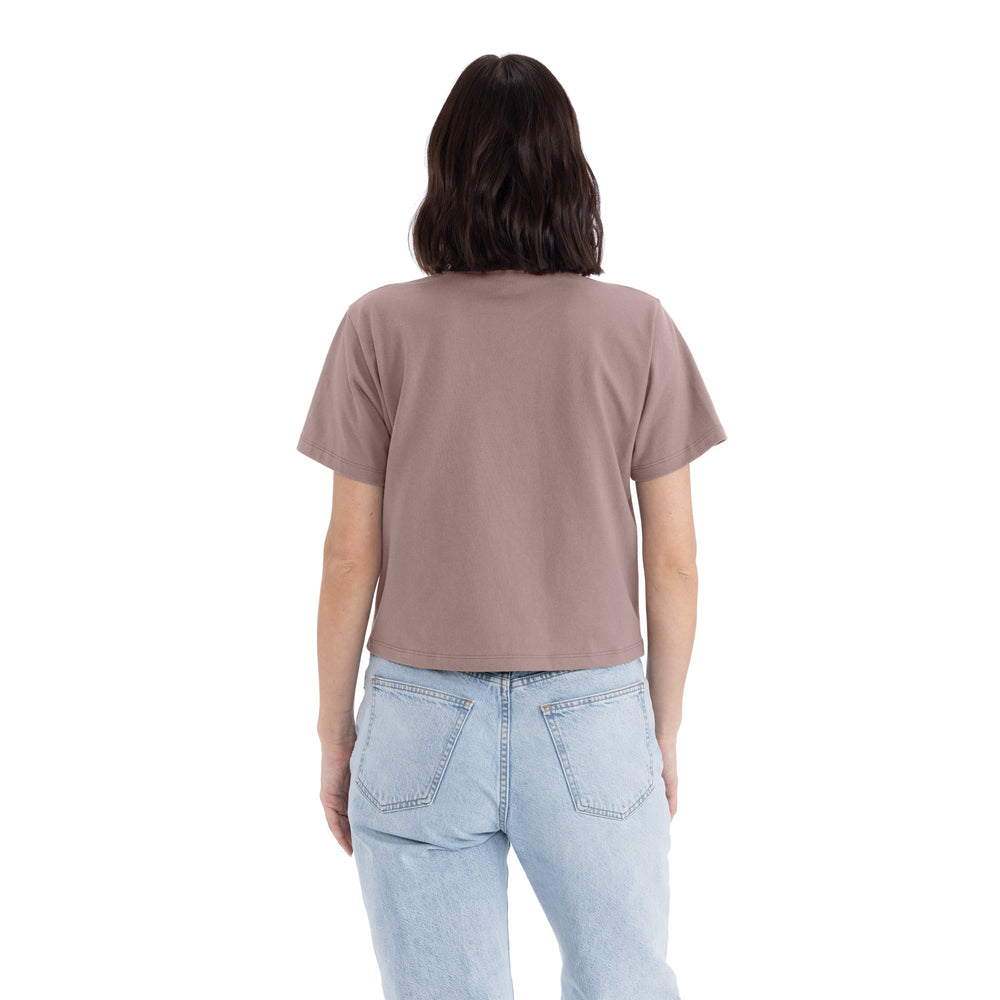 Women's Heavyweight High Waist Boxy T-Shirt - Shiitake | 7610 | NLA