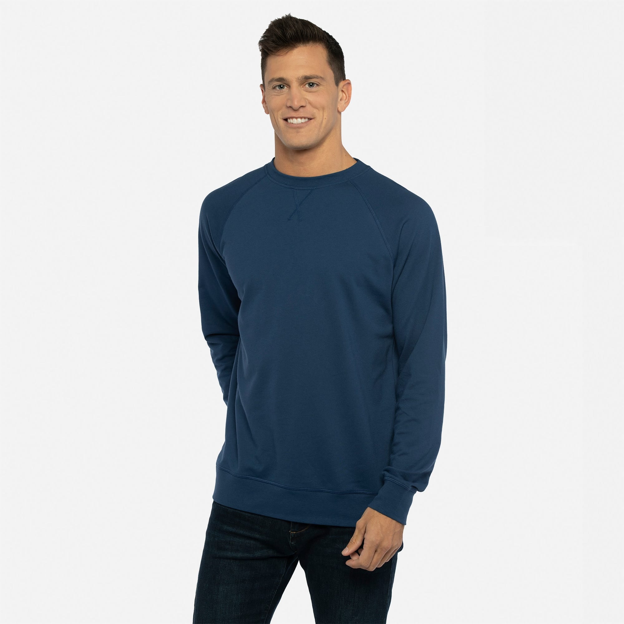 9000 Laguna Raglan Sweatshirt - Cool Blue | Next Level Apparel