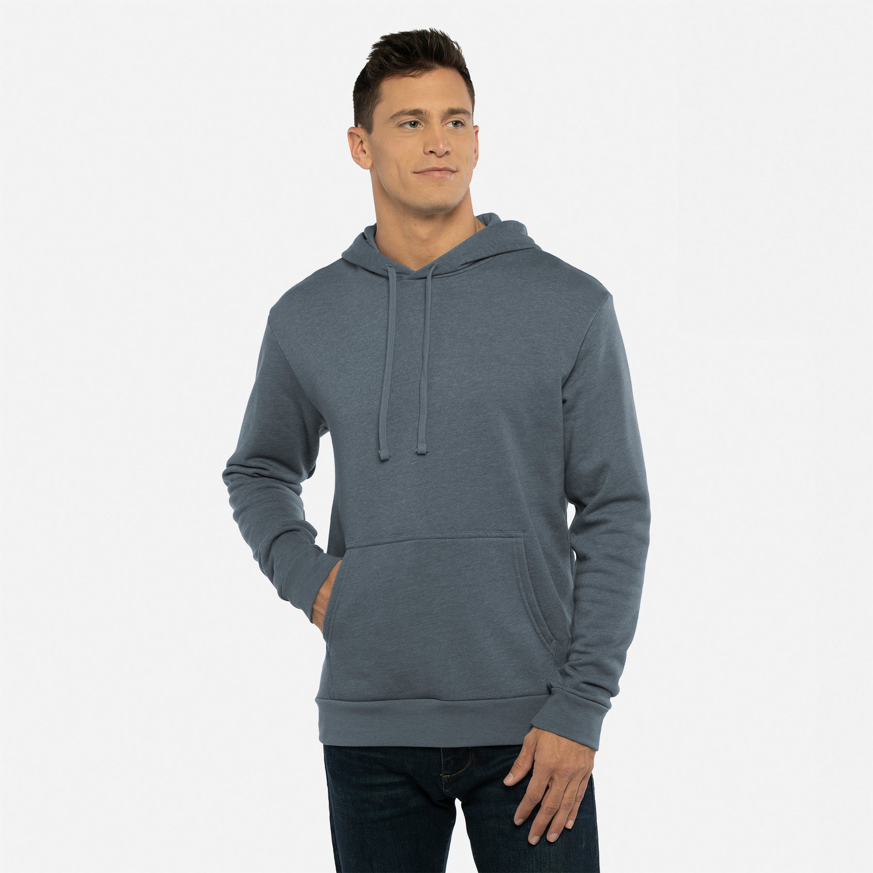 9302 Malibu Hoodie - Heather Slate Blue | Next Level Apparel