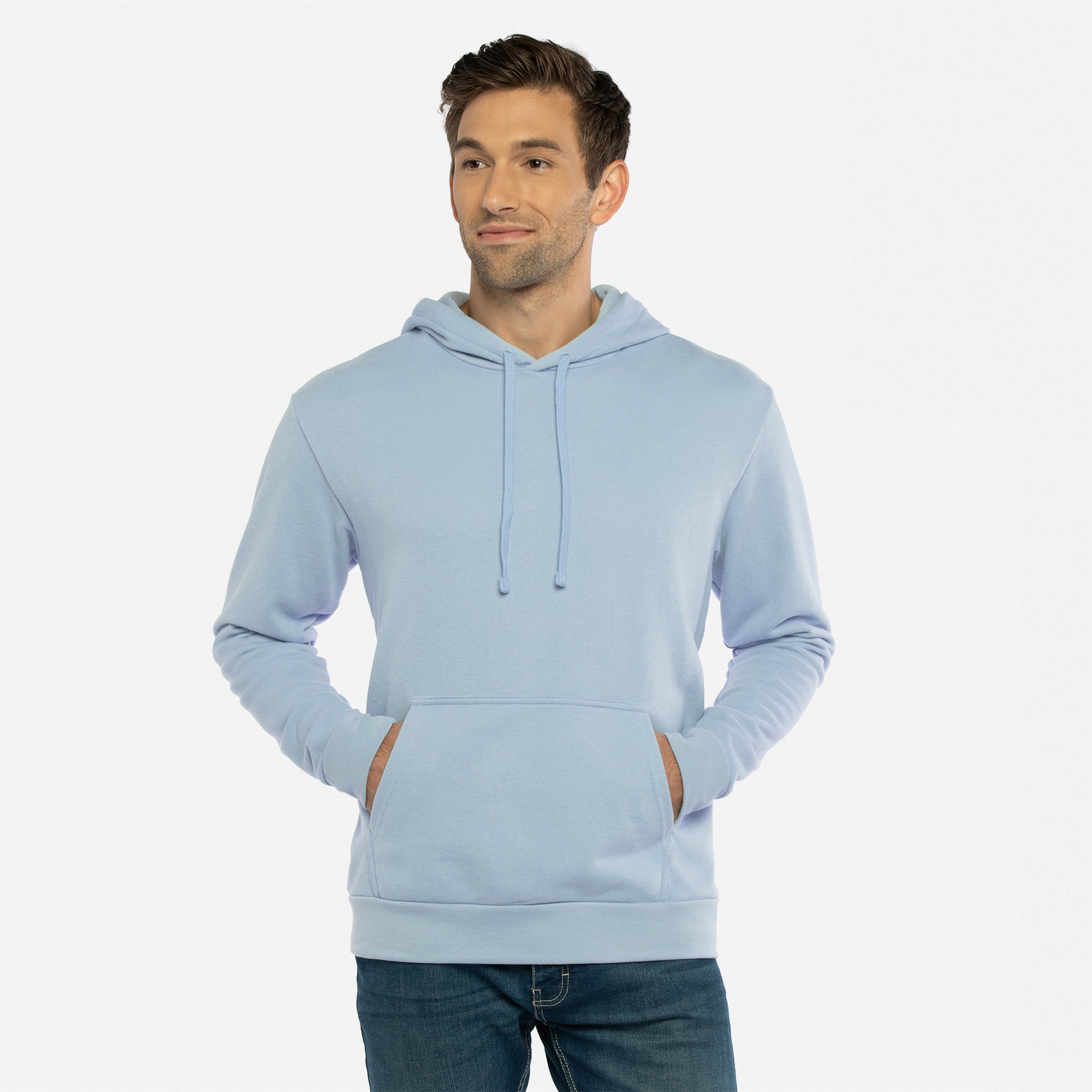 9304 Laguna Sueded Hoodie - Stonewash Denim | Next Level Apparel
