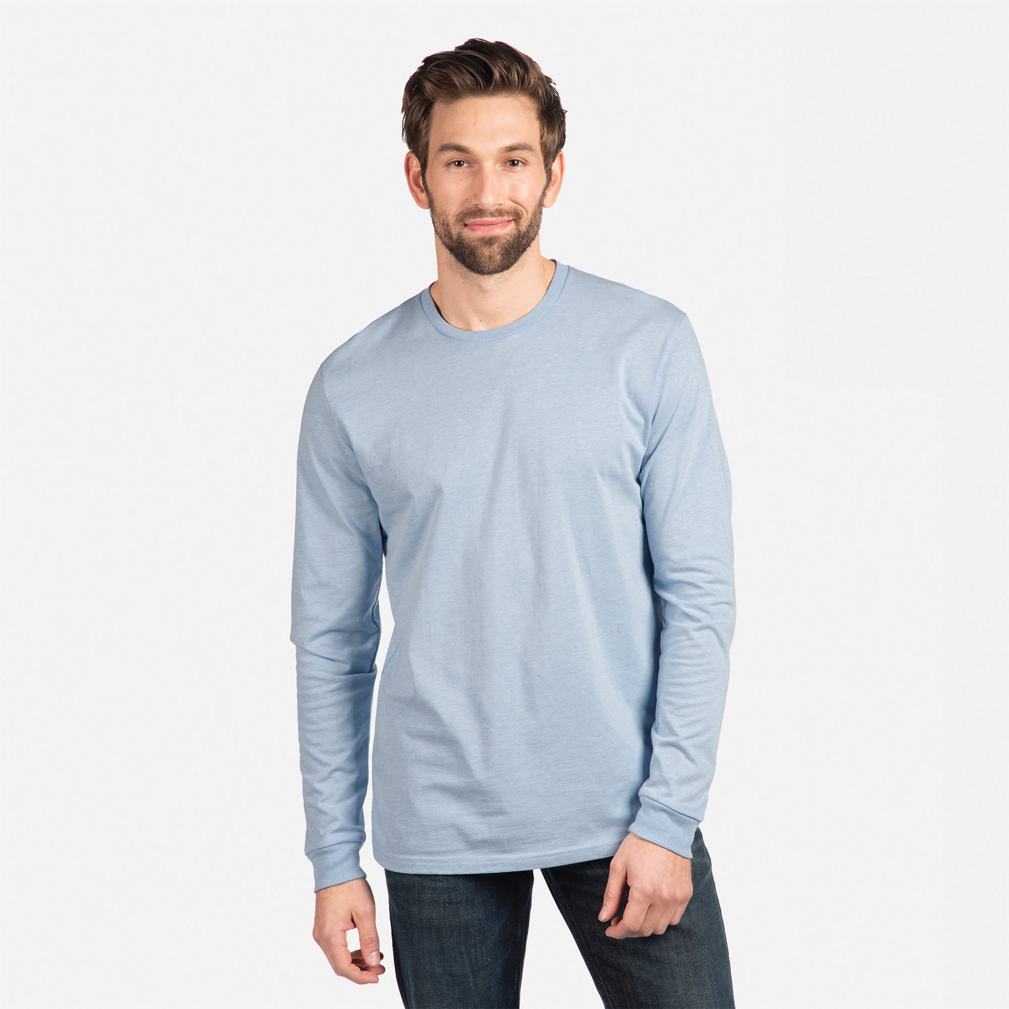CVC Long Sleeve T-Shirt - Heather Columbia Blue | 6211