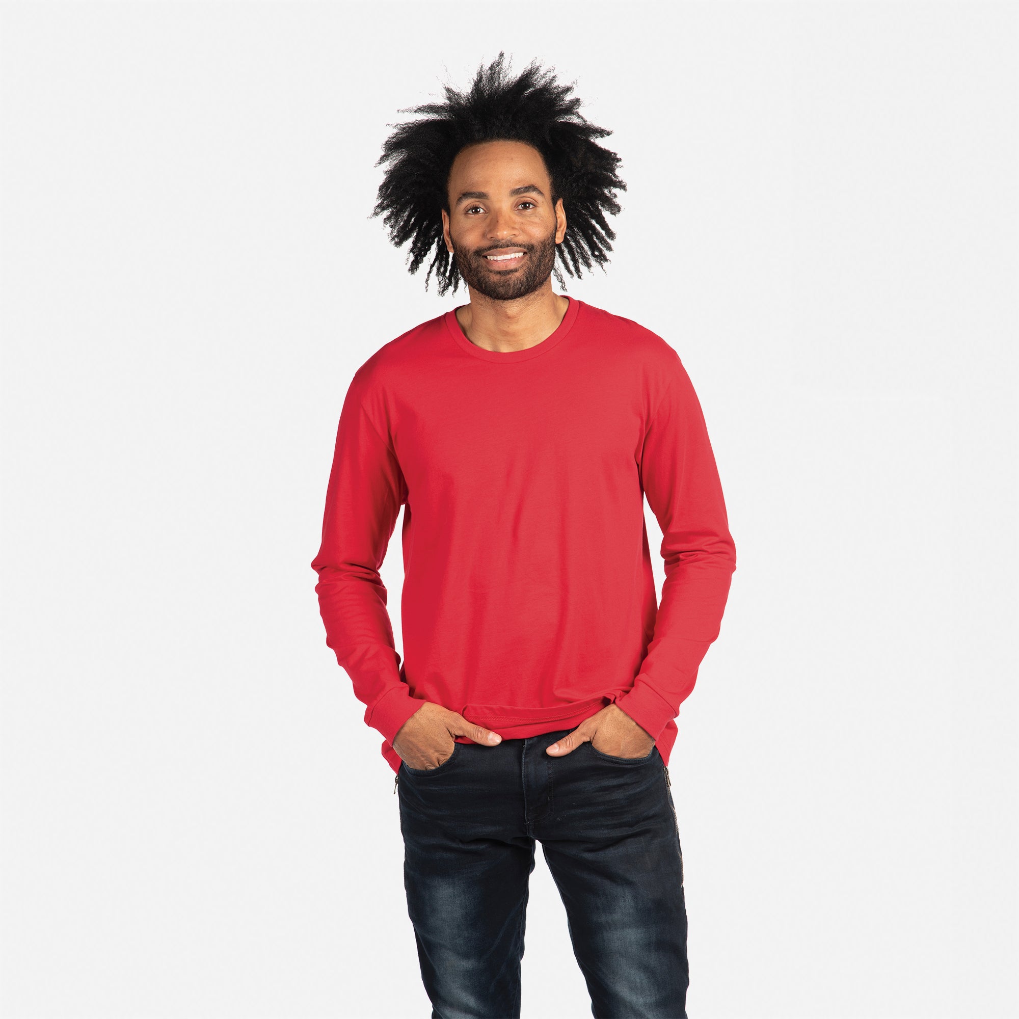 Unisex CVC Long Sleeve T-Shirt - Red | Next Level Apparel