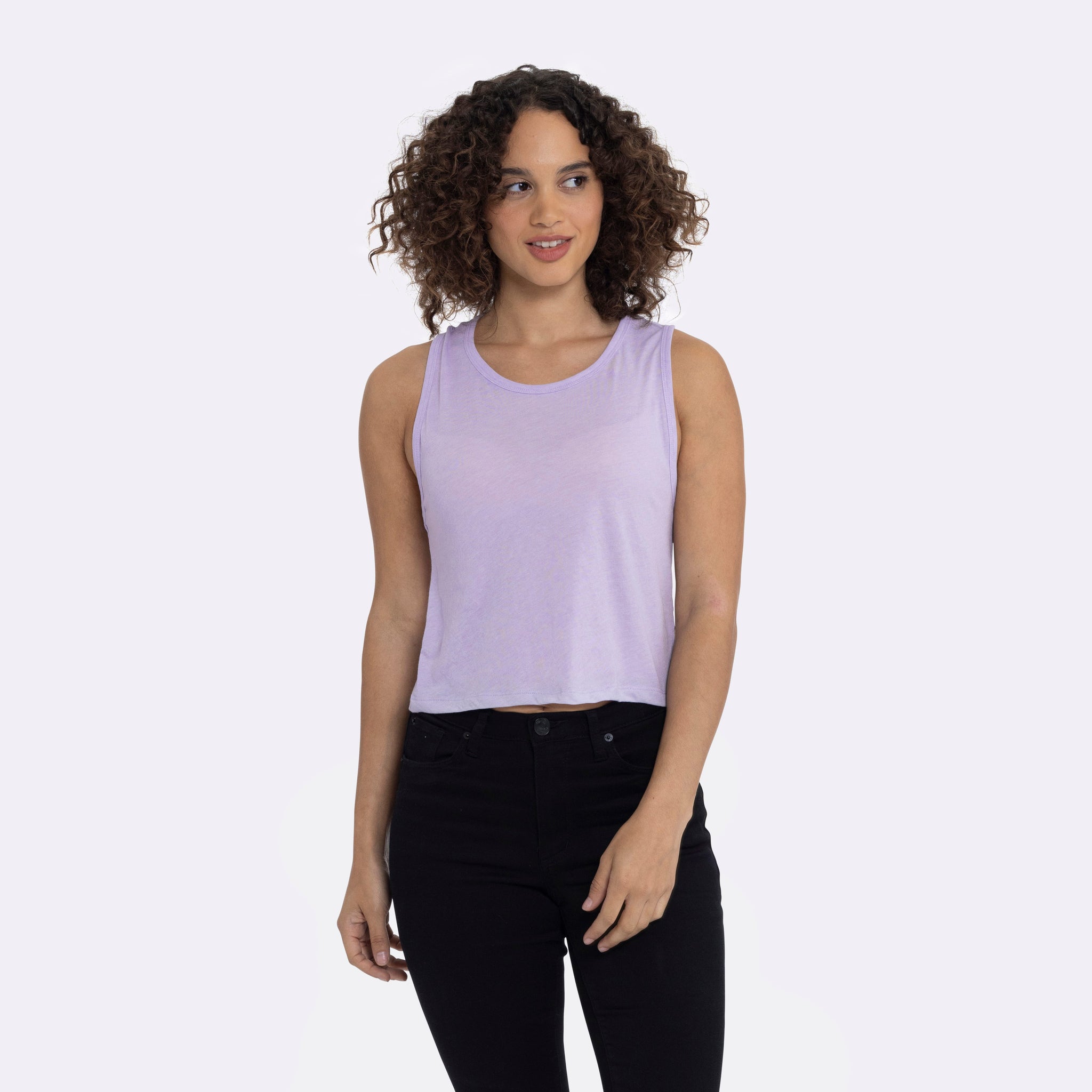 Lavender Women's Festival Cropped Tank - 5083 | Next Level Apparel