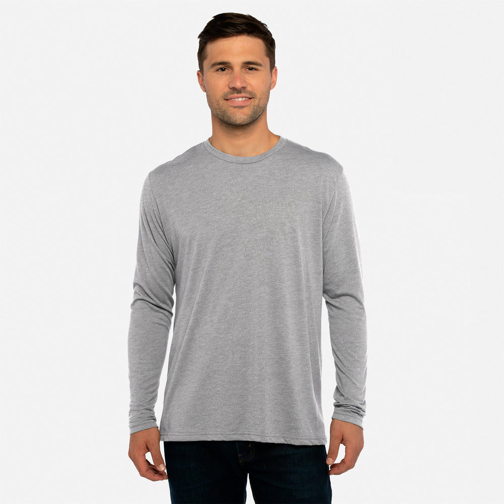 6071 Tri-Blend Long Sleeve T-Shirt Premium Heather | Next Level Apparel