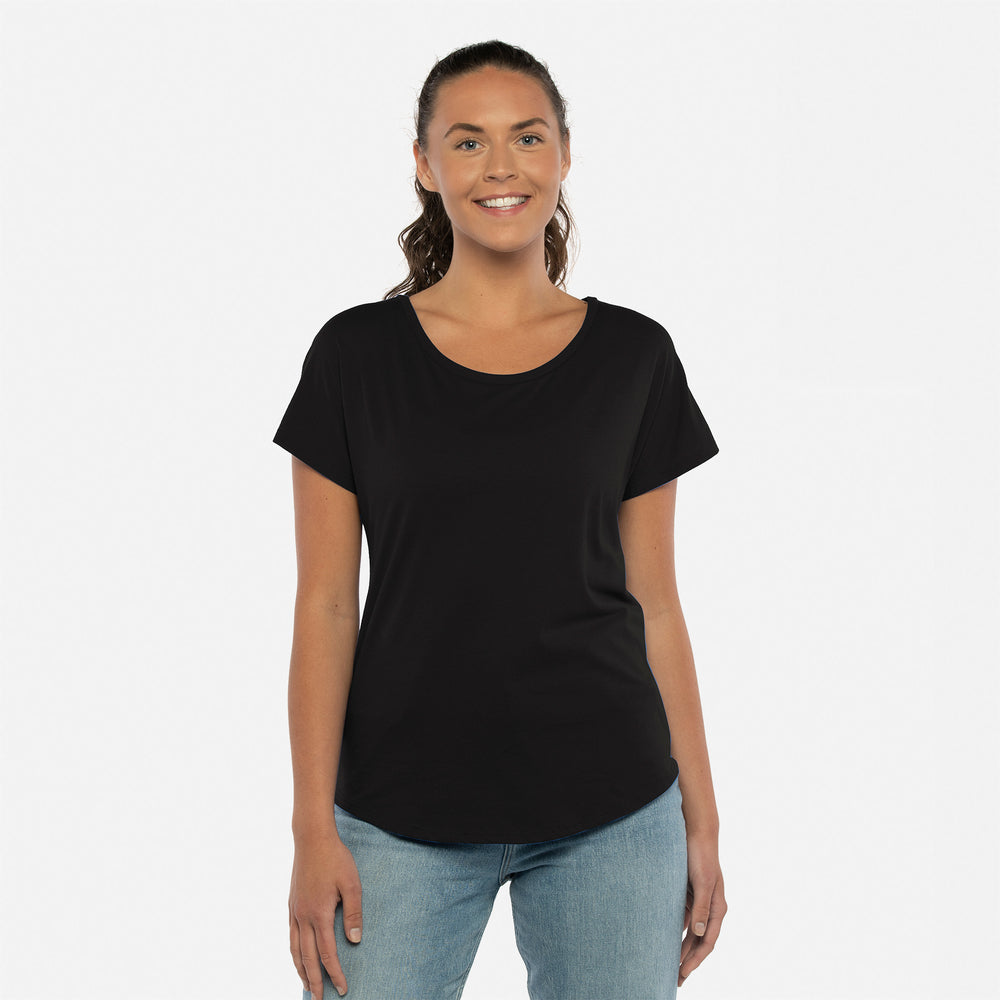 1560 Women's Ideal Dolman T-Shirt Black | Next Level Apparel