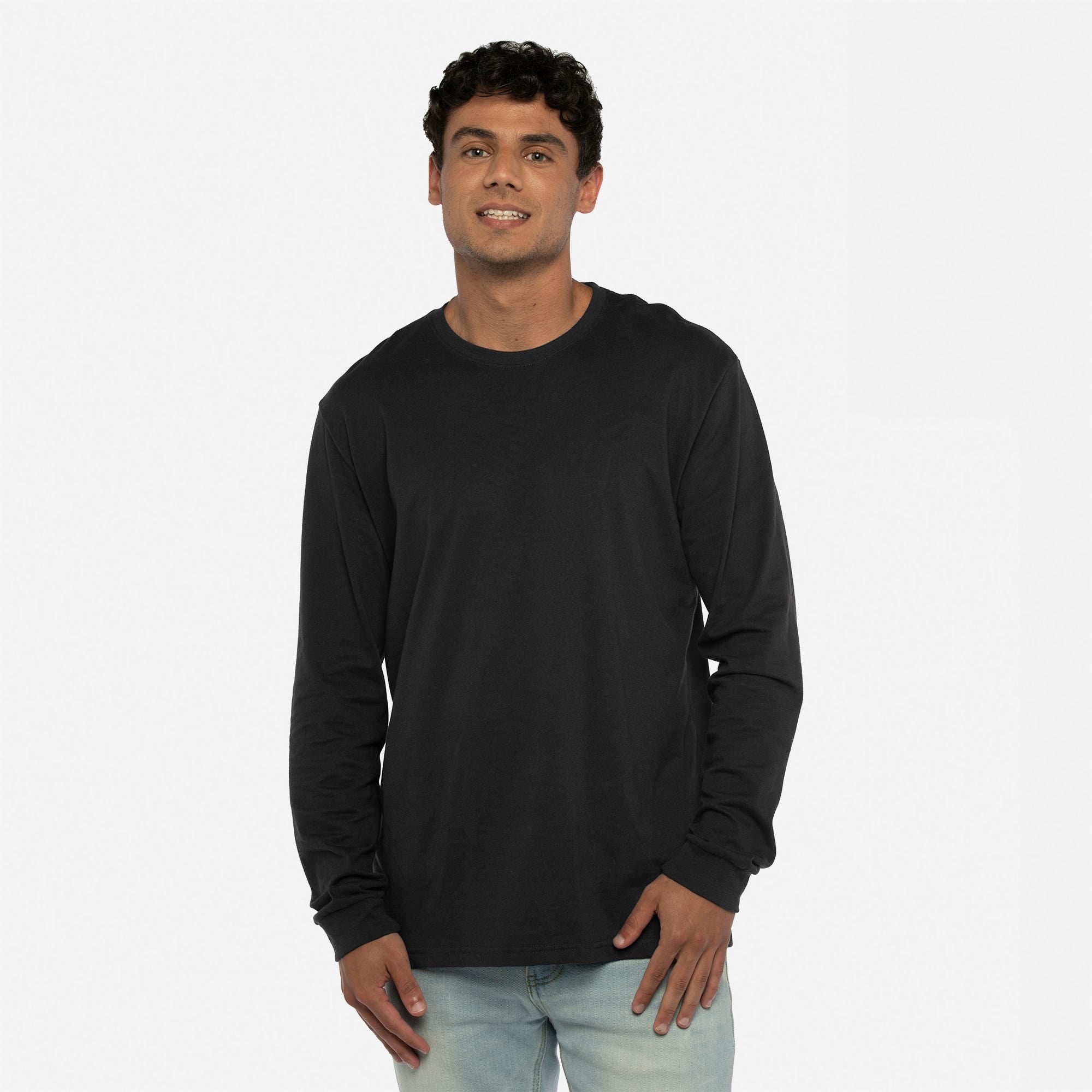 6411 Sueded Long Sleeve T-Shirt Black | Next Level Apparel