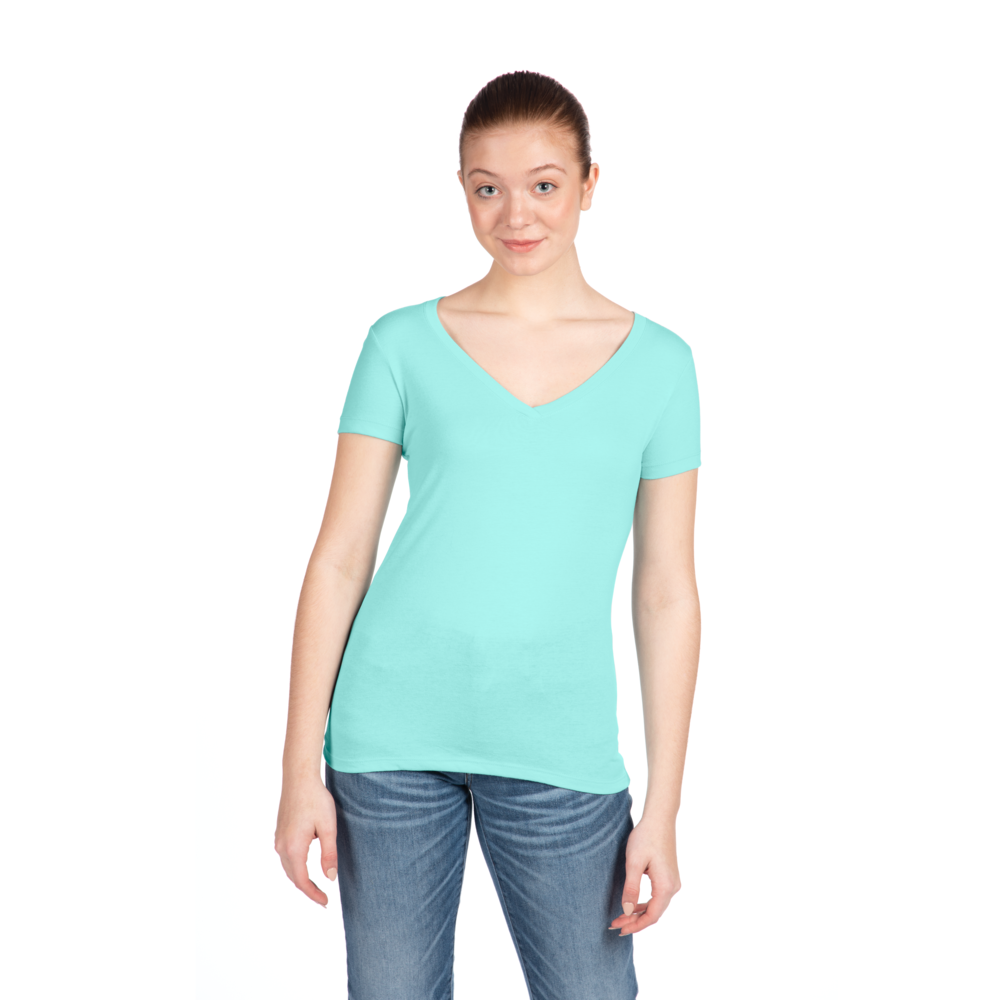 Cancun Women's Ideal V-Neck T Shirt - 1540 | Next Level Apparel