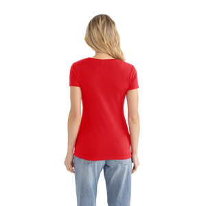 Women's Ideal V-Neck T-Shirt - Red | 1540 | NLA