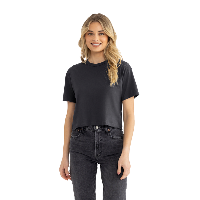Women's Ideal Crop Tee - Black | 1580 | Next Level Apparel