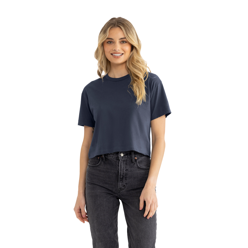 Women's Ideal Crop Tee - Midnight Navy | 1580 | Next Level Apparel