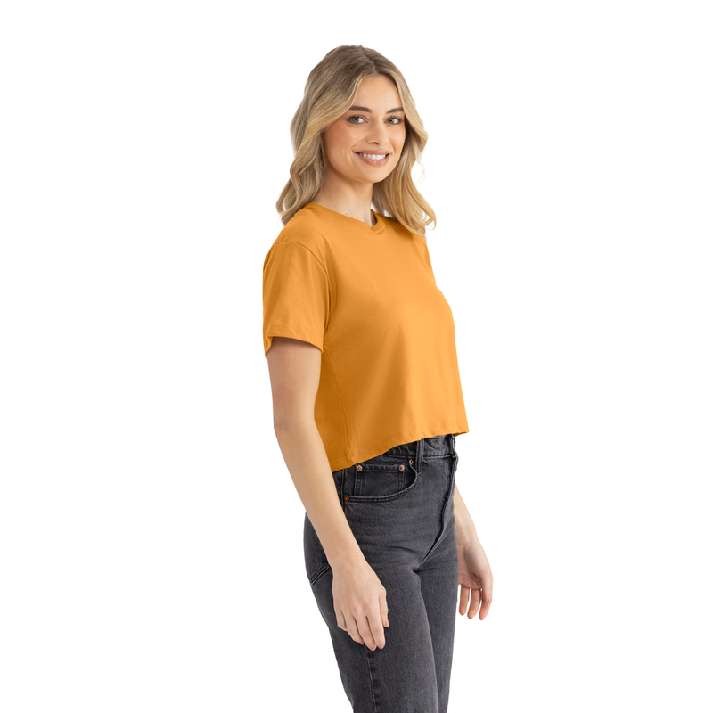 Women's Ideal Crop Tee - Antique Gold | 1580 | Next Level Apparel