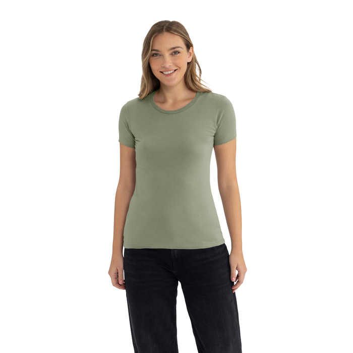 Women's Cotton T-Shirt - Light Olive | 3900 | Next Level Apparel