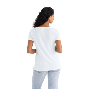 Women's Festival Scoop Neck T-Shirt - White | 5030 | NLA