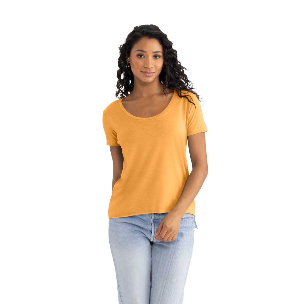 Women's Festival Scoop Neck T-Shirt - Antique Gold | 5030 | NLA