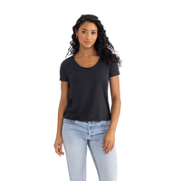 Women's Festival Scoop Neck T-Shirt - Black | 5030 | NLA