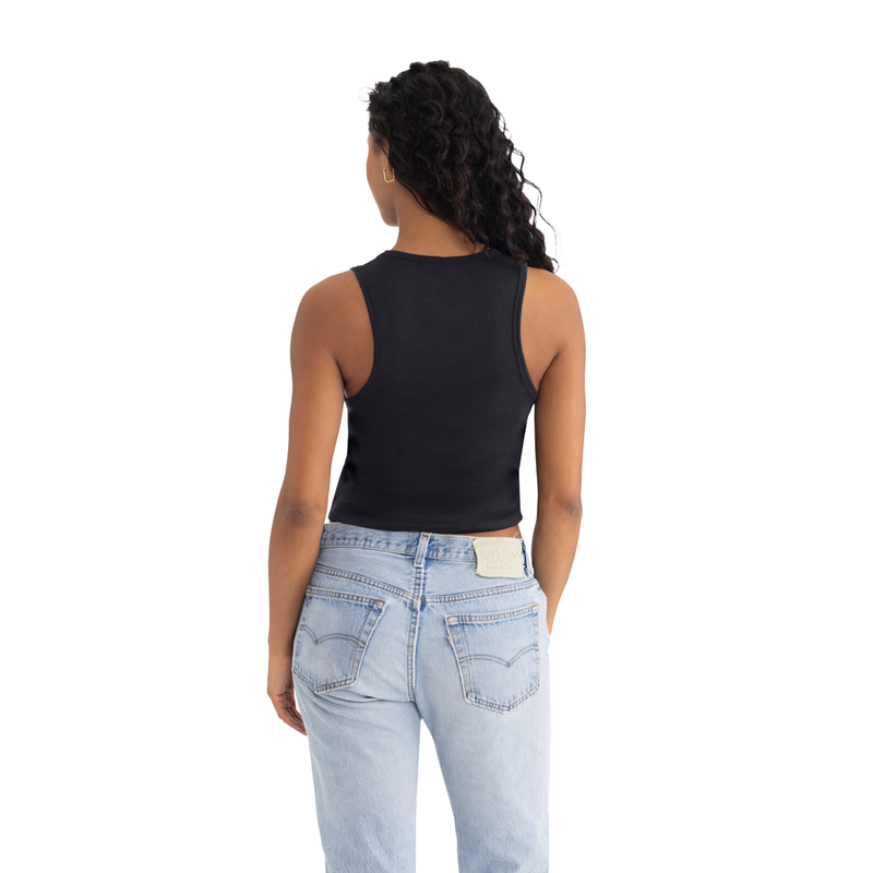 Women's Festival Cropped Tank - Black | 5083 | Next Level Apparel