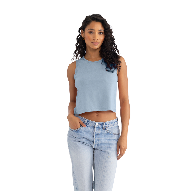 Women's Festival Cropped Tank - Stonewash Denim | 5083 | NLA