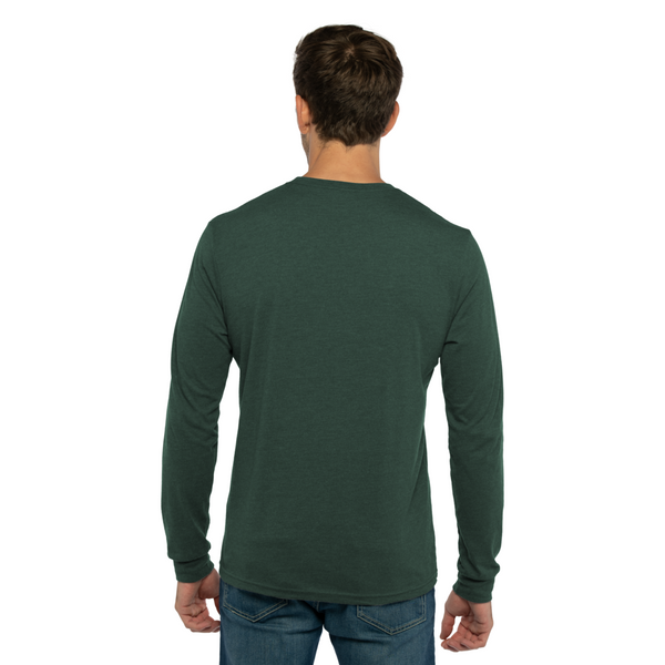 6411 Sueded Long Sleeve T-Shirt - Heather Forest Green | NLA